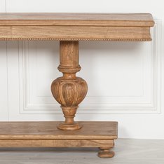Cedar Wood Pedestal Console Table