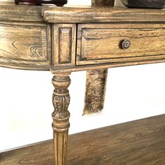 Vintage Cedar Wood Console Table