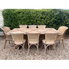 Wicker Back Dining Chair